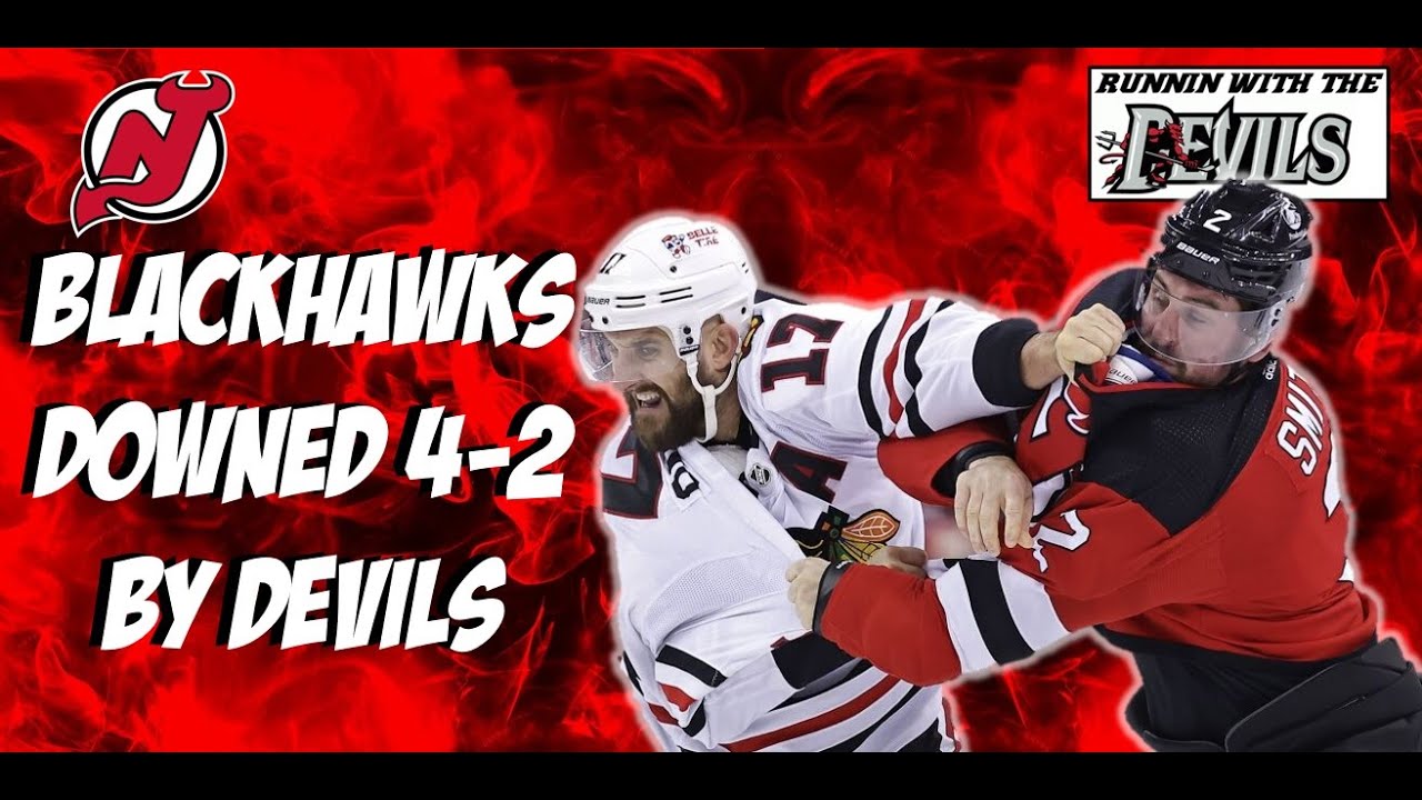 NJ Devils Down Blackhawks 4-2 - YouTube