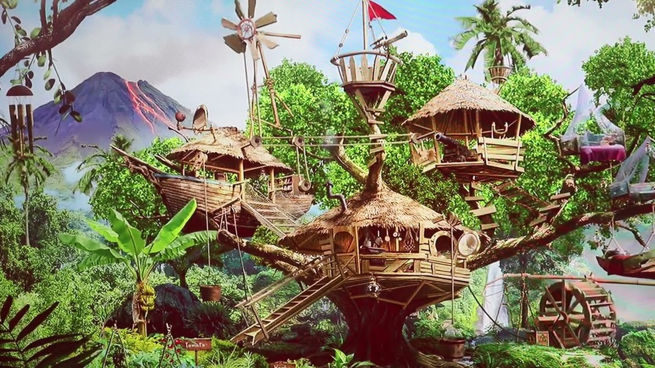 SHIPWRECK TREEHOUSE II SOUNDS OF NATURE ON A DESERTED ISLAND II DISH SCAPE - YouTube