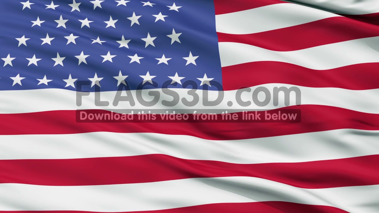 54 Stars USA Close Up Waving Flag - YouTube