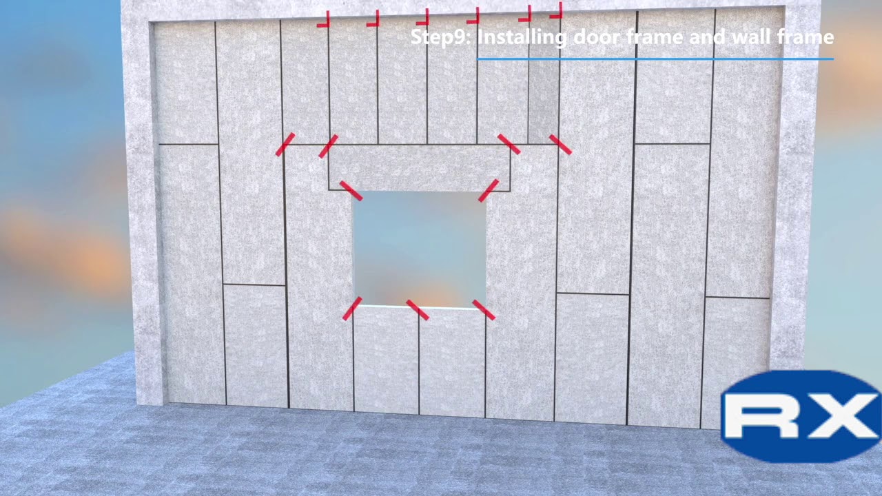 Lightweight EPS Cement Sandwich Panel Wall Panel Installation - YouTube