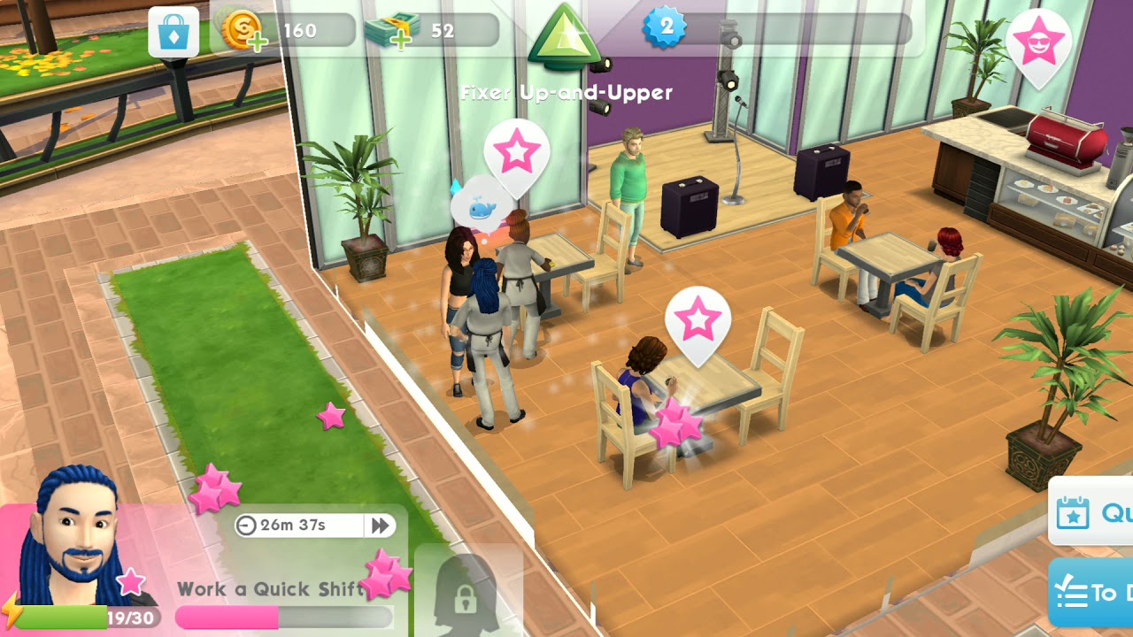 The Sims mobile gameplay - working and second character creation - YouTube