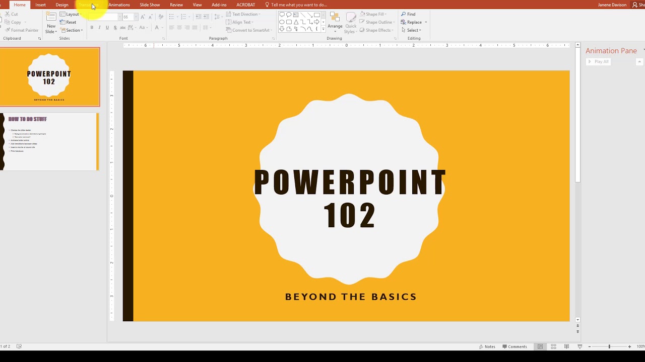 PowerPoint 102 - Beyond the basics - YouTube