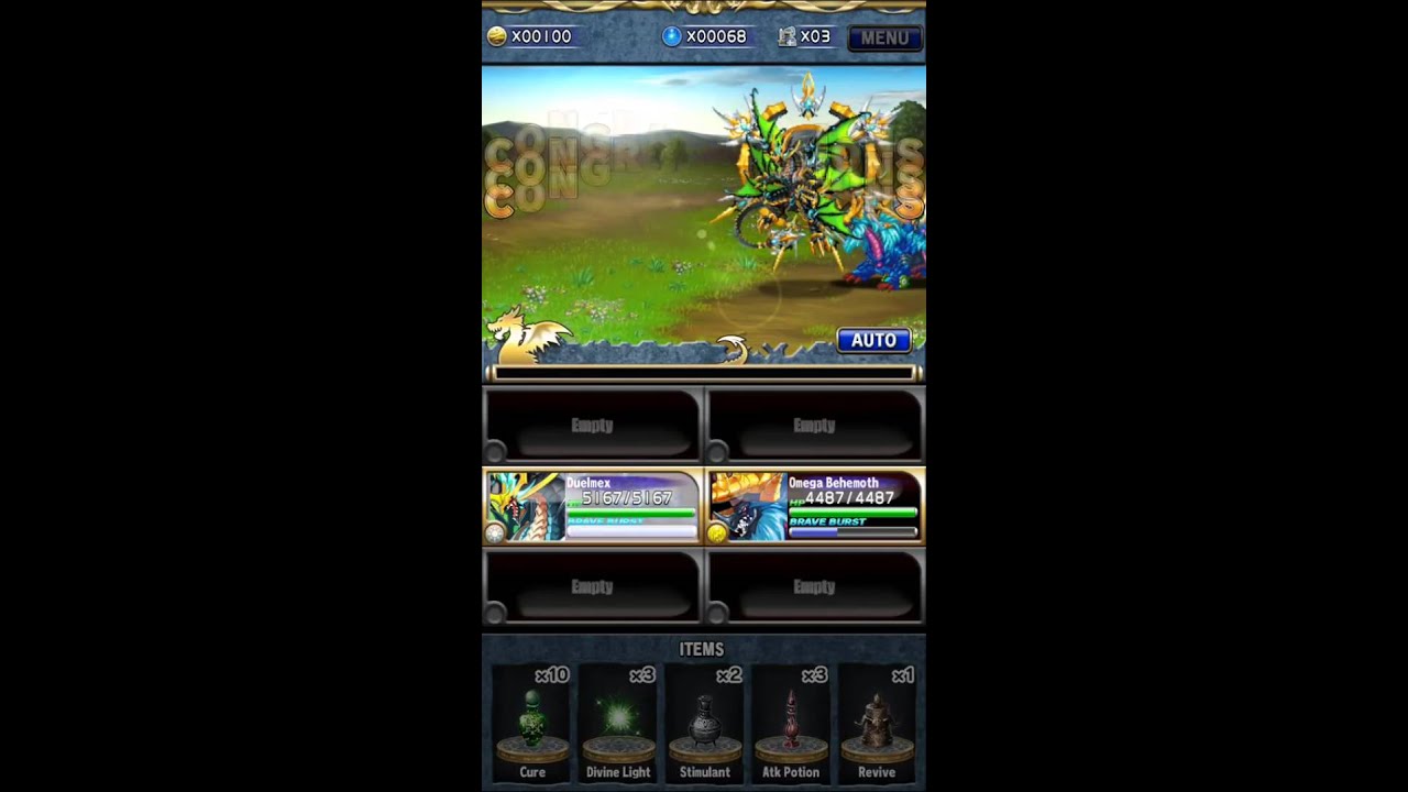 [Brave Frontier] [6 STAR] DuelMax and Omega Behemoth BB demo - YouTube