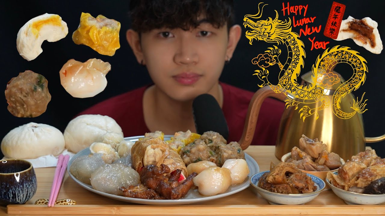ASMR Mukbang._ Char Siu Bao 叉燒包 ️Siu Mai 燒賣 ️Chinese Dim Sum Edition 🥡 ...
