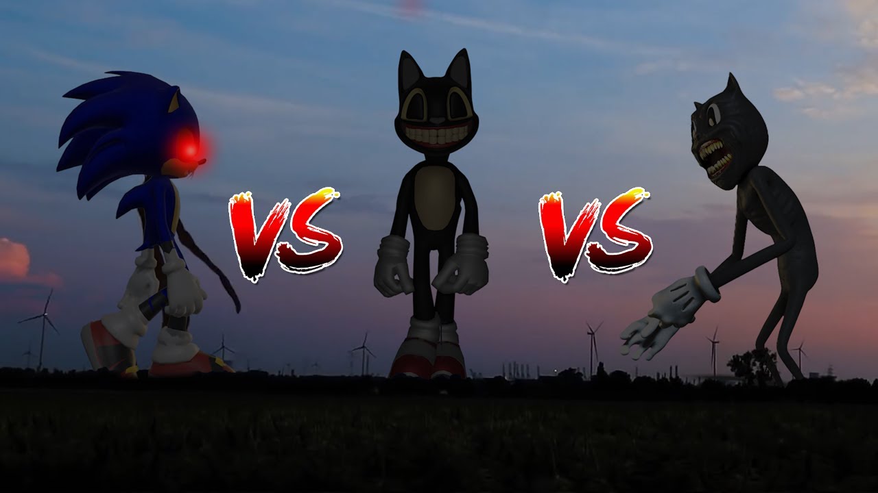 Sonic.EXE VS Cartoon Cat VS Cartoon Sonic CAUGHT on CAMERA..! - YouTube