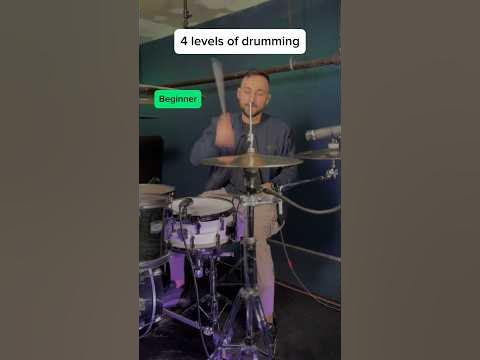 4 levels of drumming | BEGINNER - EXPERT #drums #drummer #drumlesson ...