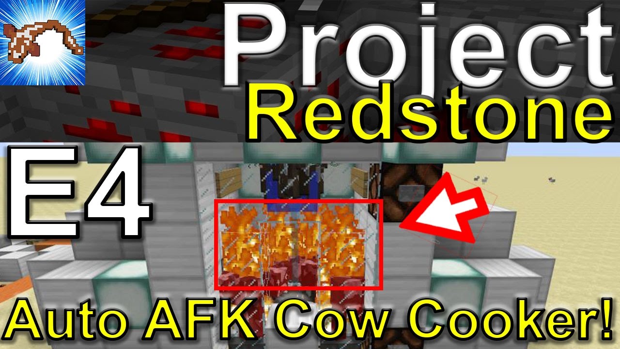 Automatic AFK Cow Cooker! (Best one yet!) - Project Redstone 1.11 - YouTube