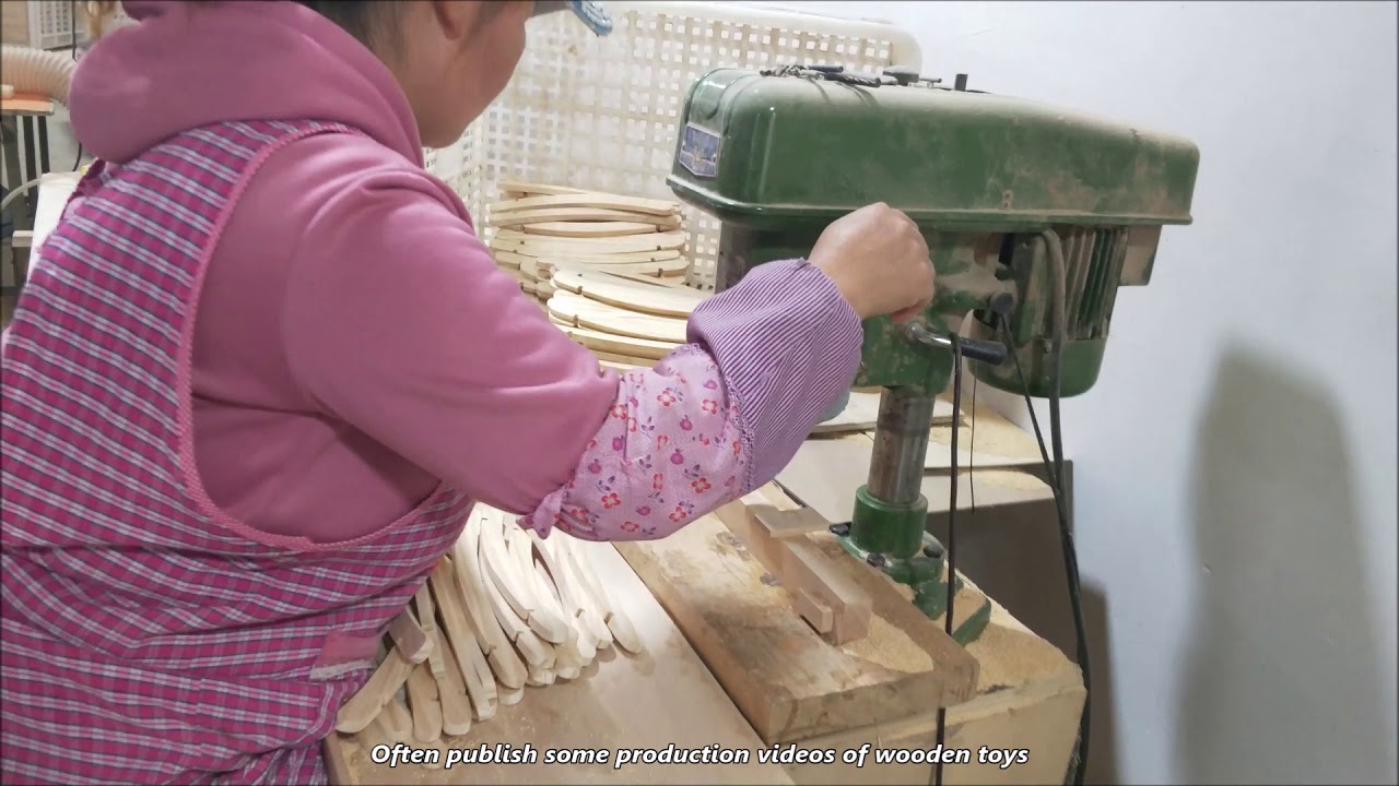 Wooden toy production - YouTube