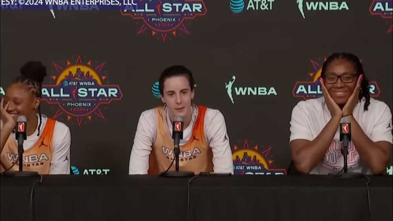 Caitlin Clark, Aliyah Boston and Kelsey Mitchell 2024 WNBA All-Star Weekend Interview - YouTube