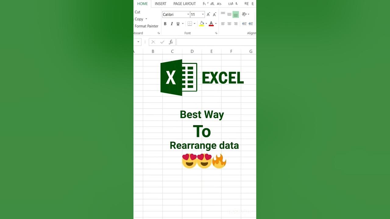 Best Way To Rearrange Data In Excel Shorts Short Viral Tips Tricks Youtube