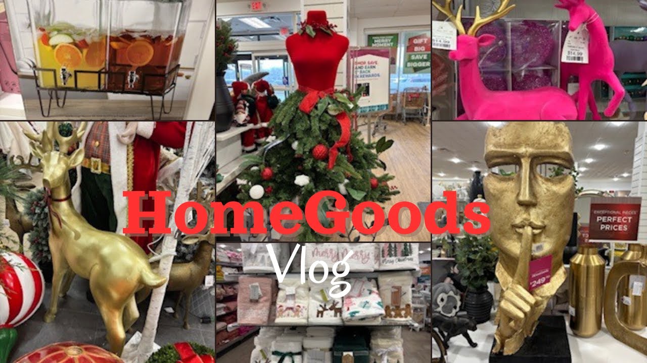 HomeGoods Vlog | Must See Christmas Decor| Amazing New Finds| - YouTube