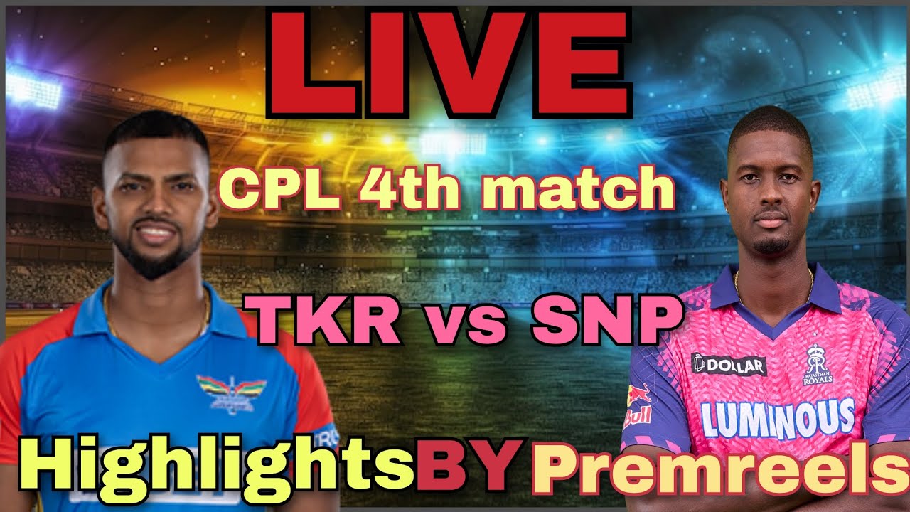 TKR vs SNP4th Match CPL 2025 Highlights l CPL Highlights 2025 l TKR vs ...