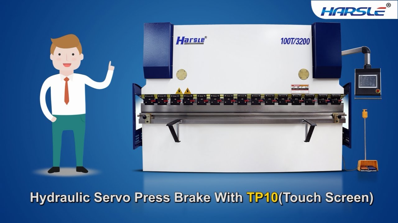 HARSLE Hydraulic servo press brake with TP10 touch screen controller ...