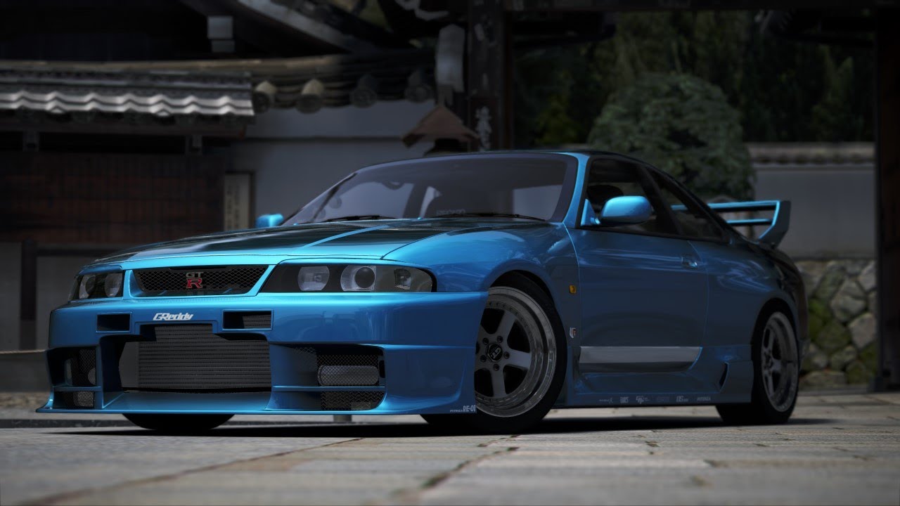 Assetto Corsa Greddy RX R33 GTR tsukuba run (WIP) - YouTube