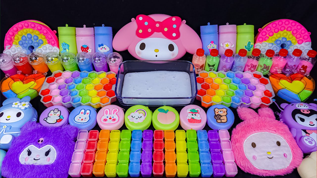 SLIME Mixing random with Rainbow Slime Satisfying Slime Videos #47 ...