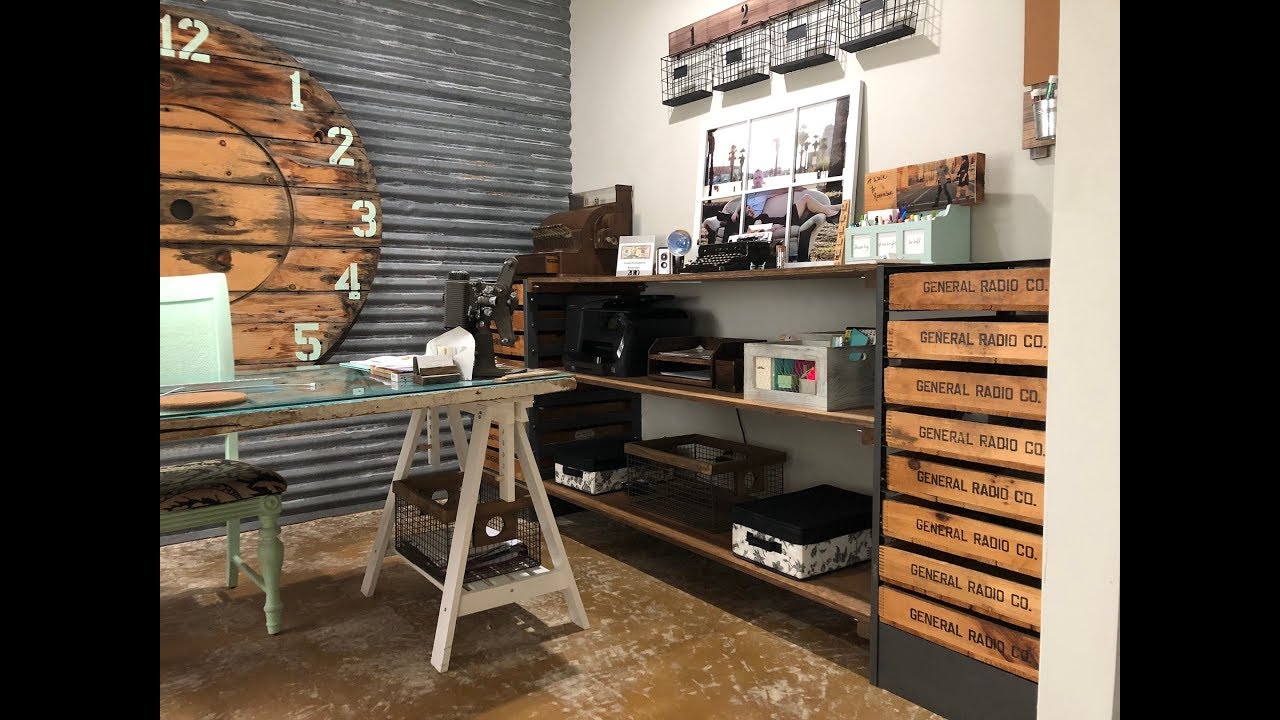 Redoing my office Stage two with industrial furniture love the look ...