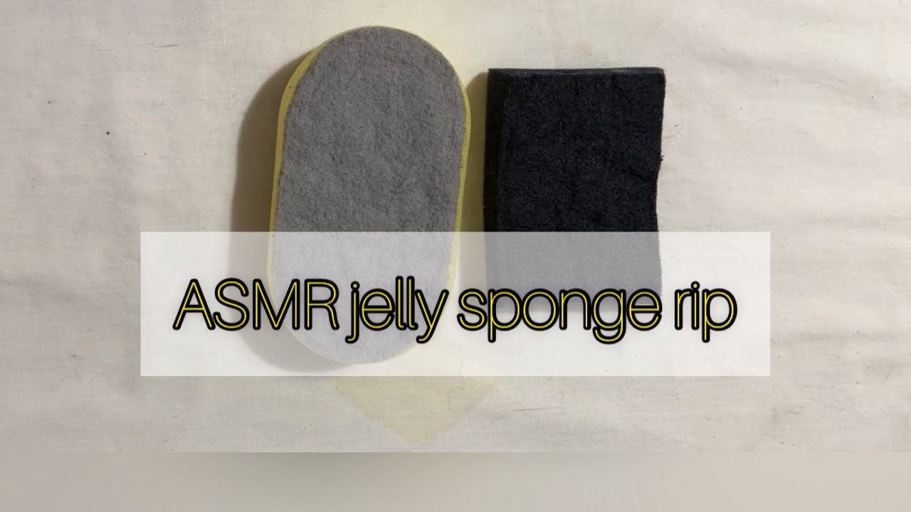ASMR Jelly Sponge Week | utility and kitchen sponge rip | ripping ...