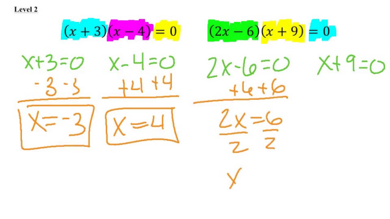 Zero Product Property - YouTube