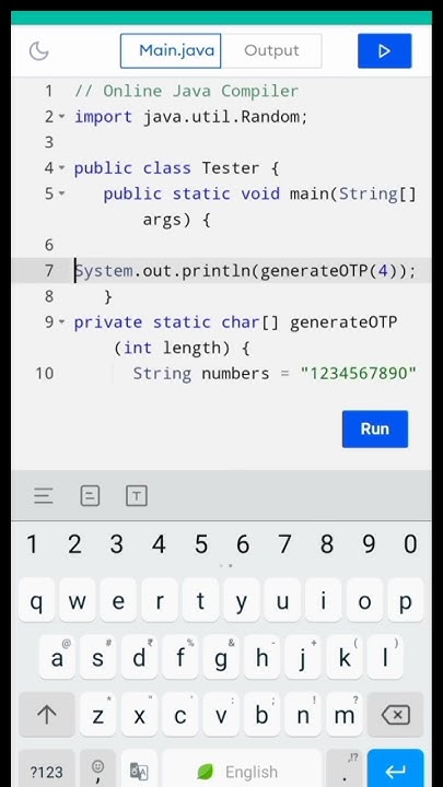 4 pin OTP generate in java - YouTube