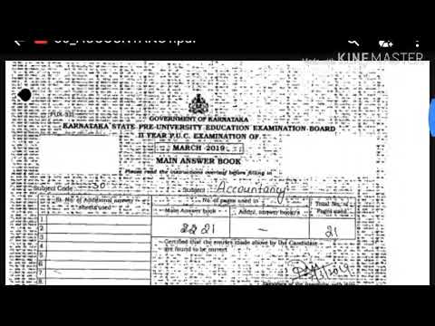 PUC 2nd year accountancy previous year toppers answer sheet and tricks ...