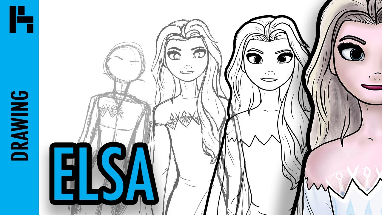 Drawing ELSA!! - YouTube