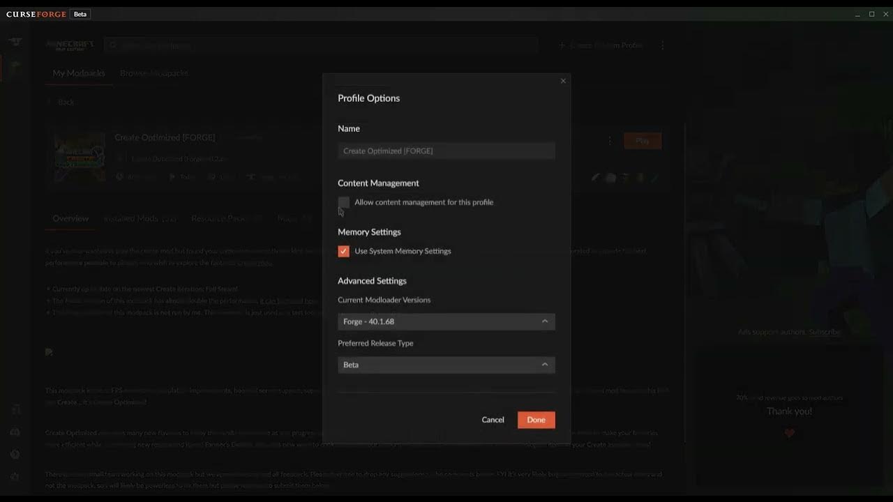 How to add essential to a curseforge modpack that isn't yours - YouTube