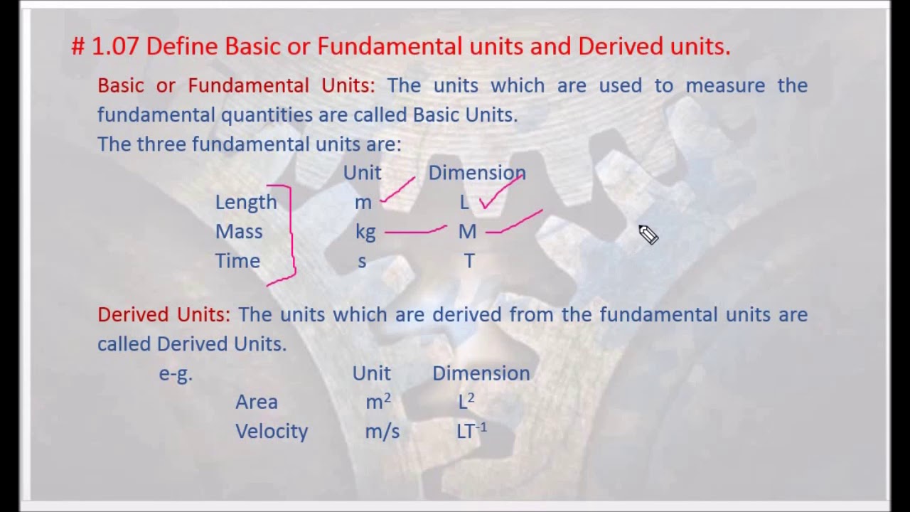 What are Basic Units and Derived Units? -EM1.07 - Engineering Mechanics ...