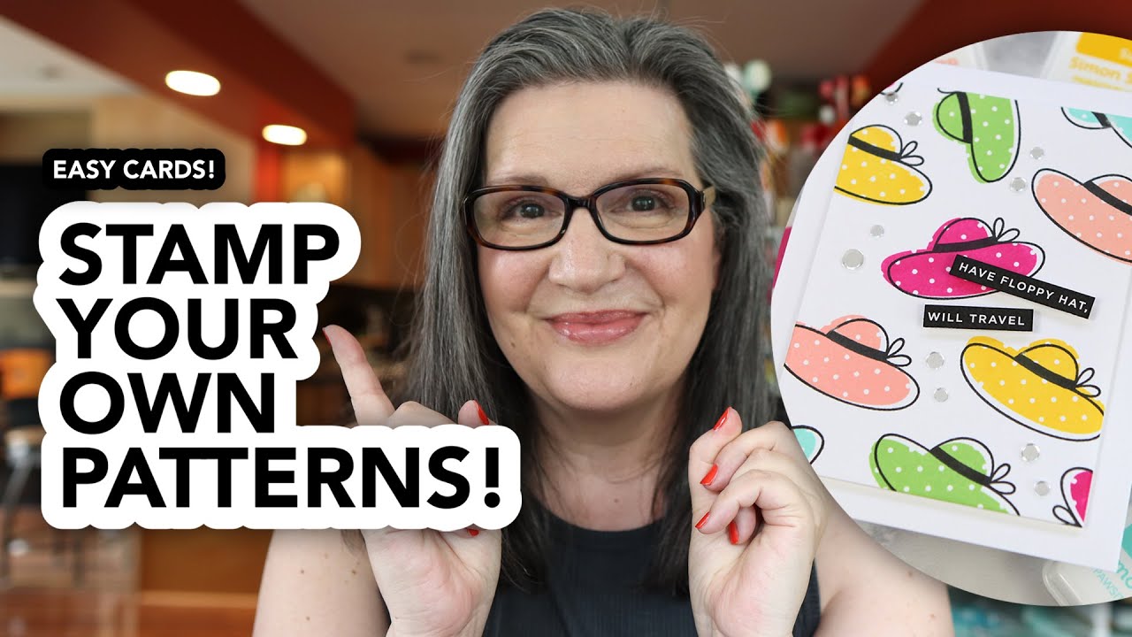 Stamp your own patterns for EASY and CUTE greeting cards! - YouTube