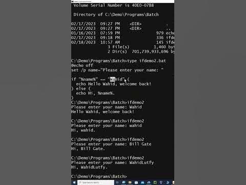 Windows Batch Script: The IF statement Example - YouTube