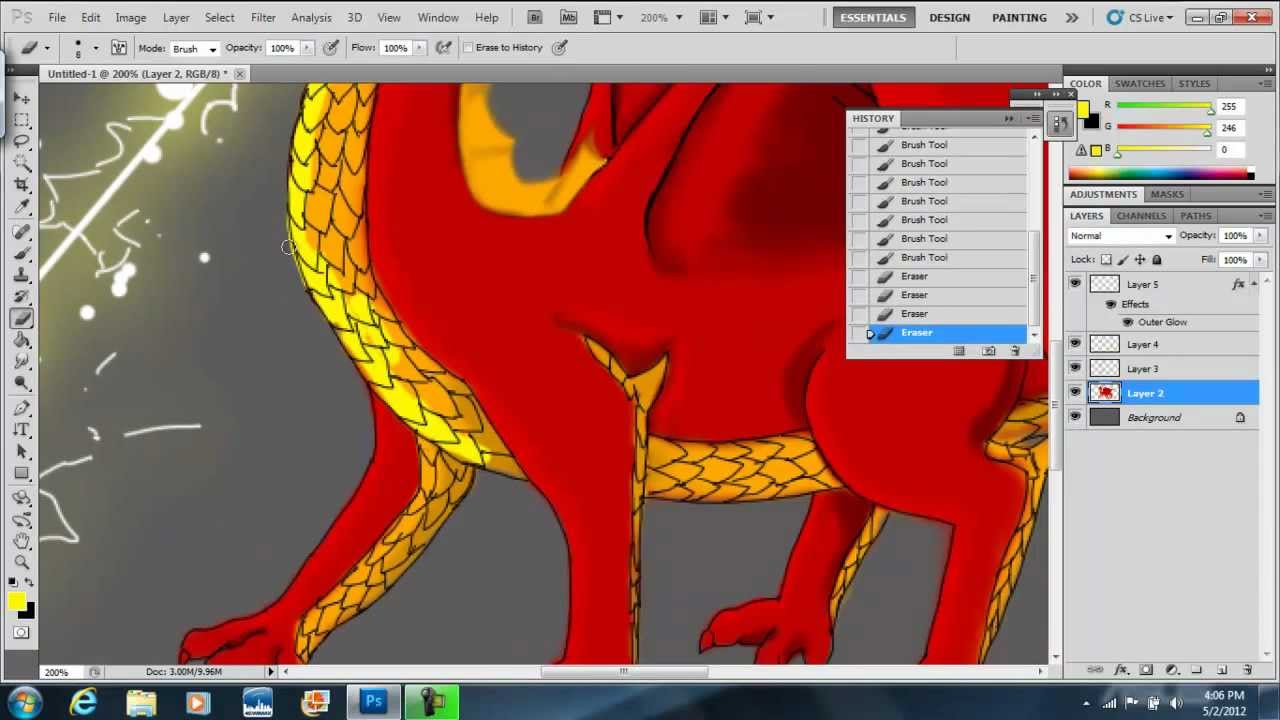 Speed Drawing #13: Thunder Dragon - YouTube