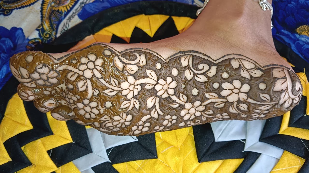 Cutwork Sole 👣 Mehndi Design 🥰|| Bridal Sole Mehndi Design - YouTube