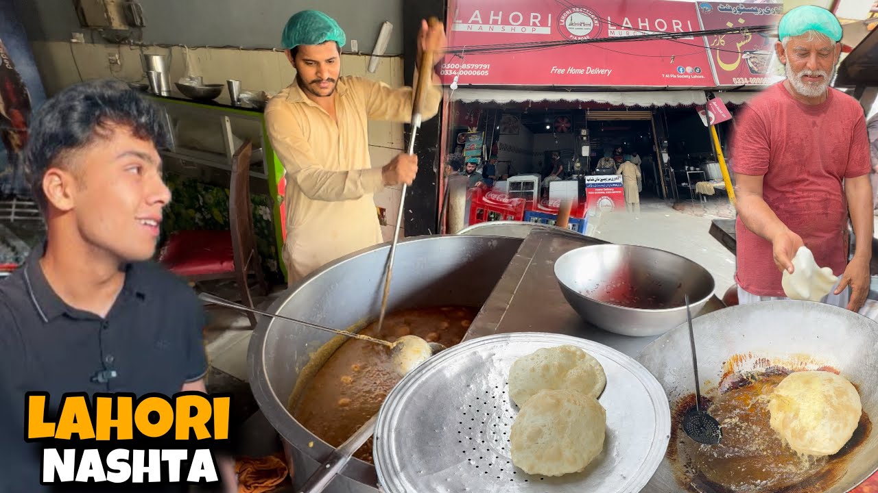 ONE OF THE BEST DESI NASHTA IN LAHORE - LAHORI RESTAURANT MURGH CHANAY ...