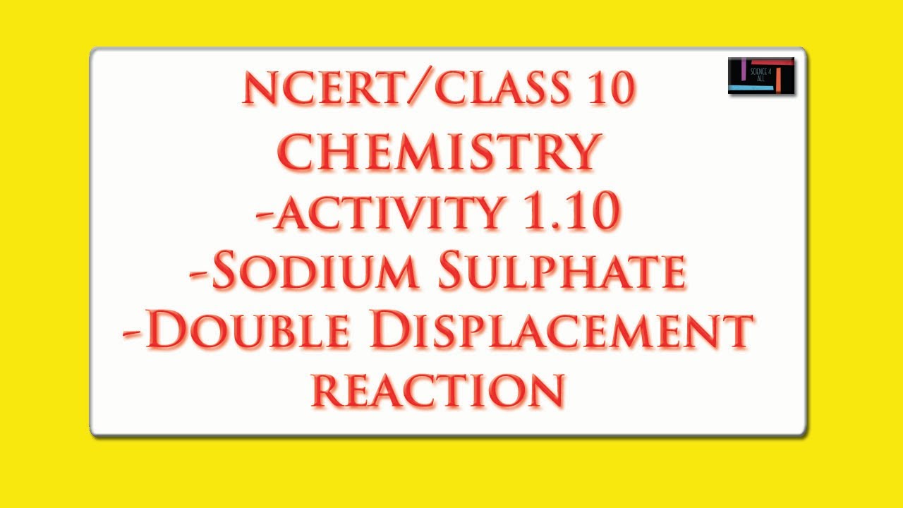 Activity 1.10 Science Class 10 NCERT - YouTube