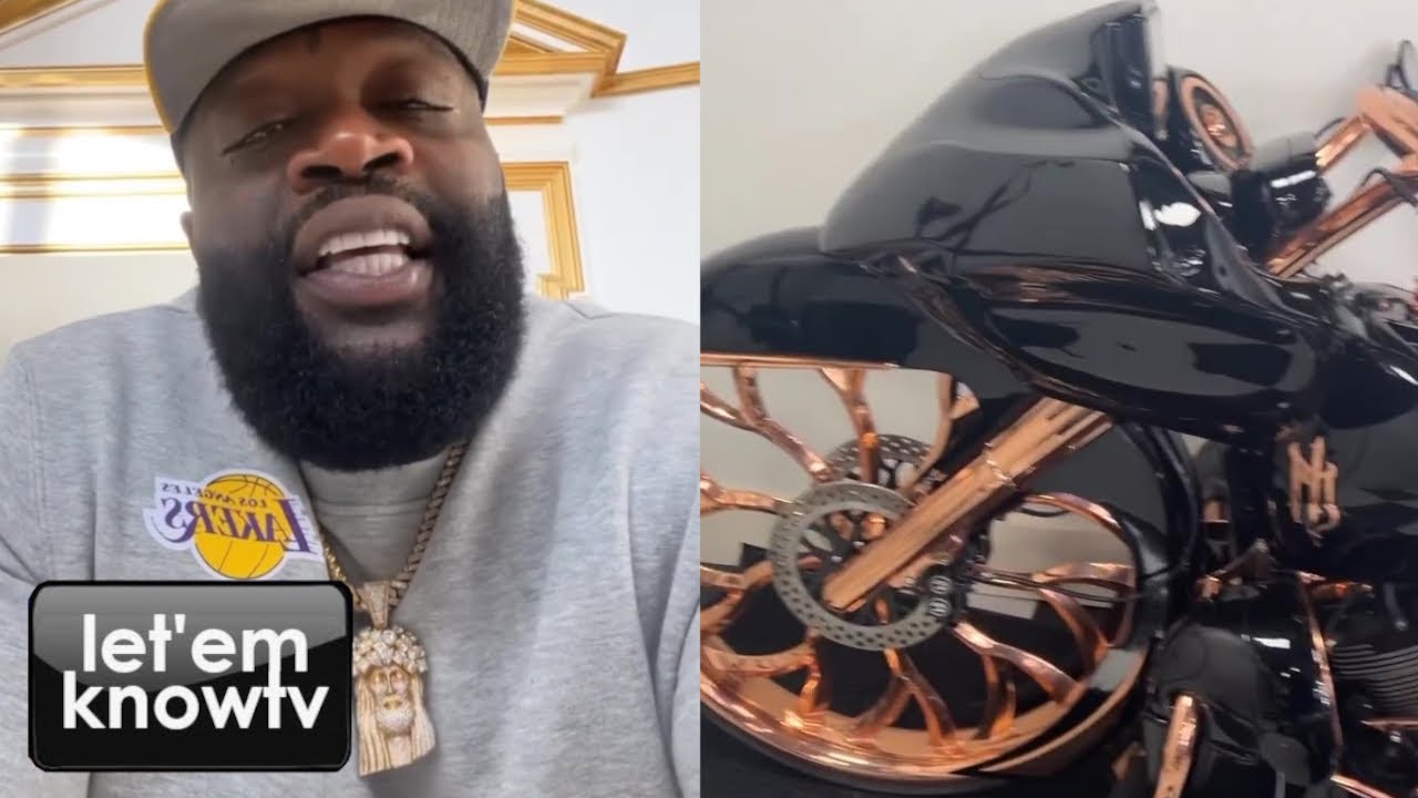 Rick Ross Rocking An Amazing Jesus Piece Flexing His Crazy Car And Bike ...