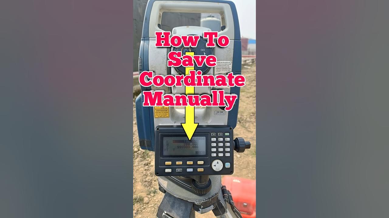 Total Station Par Manually Coordinate Save Kaise Karte Hain??? - YouTube