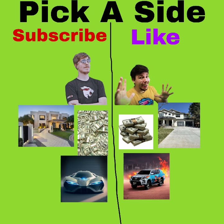Pick A Side | Mr Beast Vs Mr Beat | #mrbeast #lamborghini #subscribe # ...