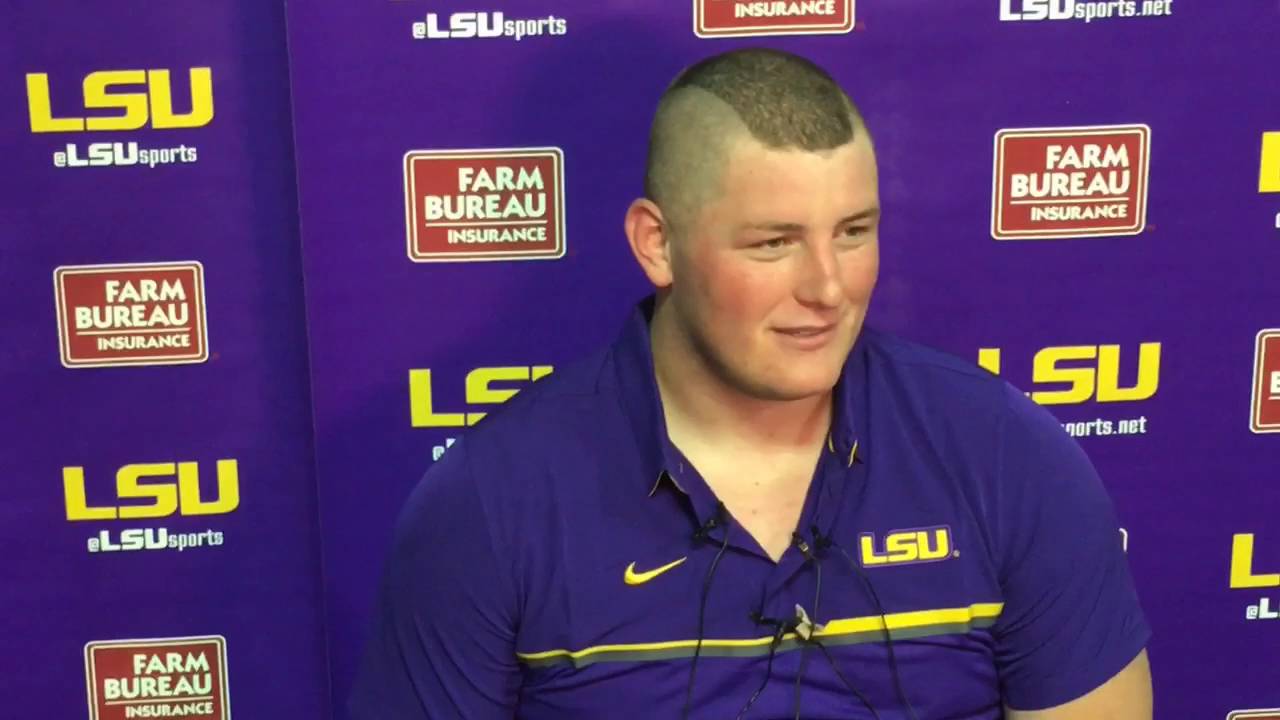 LSU lineman Will Clapp on the first day of fall camp - YouTube