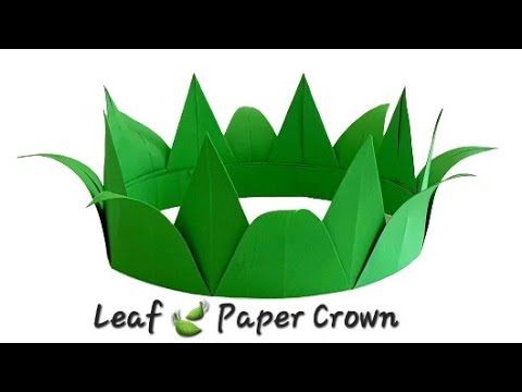Leaf paper Crown 👑 DIY | Origami leaf Crown (tiara) making Easy steps | Paper craft easy