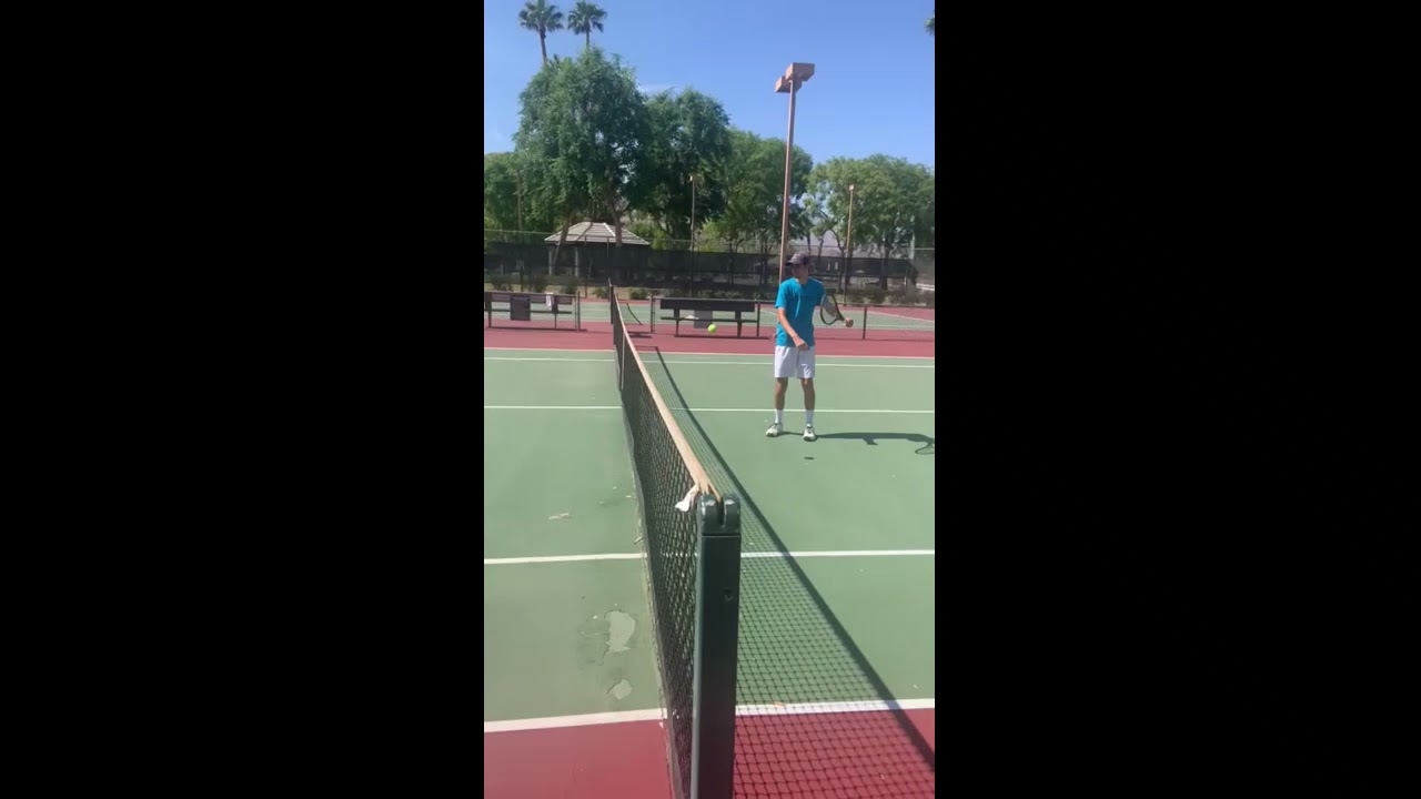 Tennis Trick - Backspin Bounce Back Over the Net - YouTube