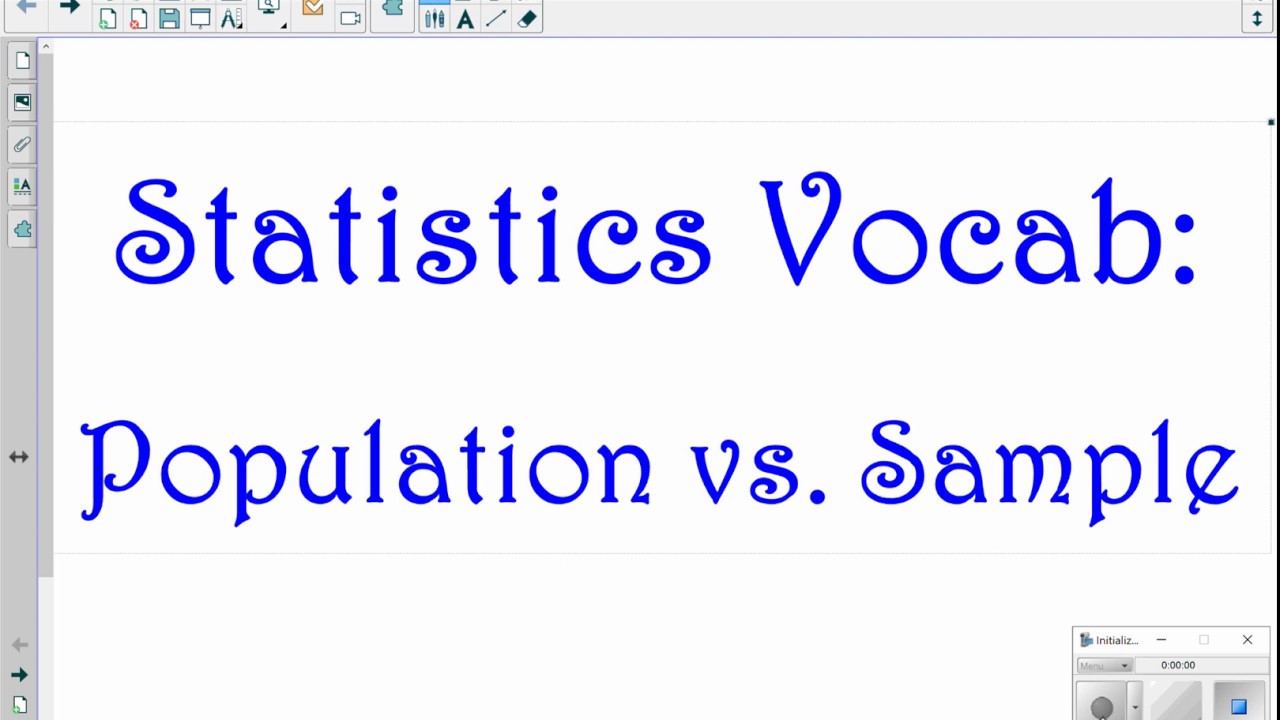 Statistics Vocab: Population vs. Sample - YouTube