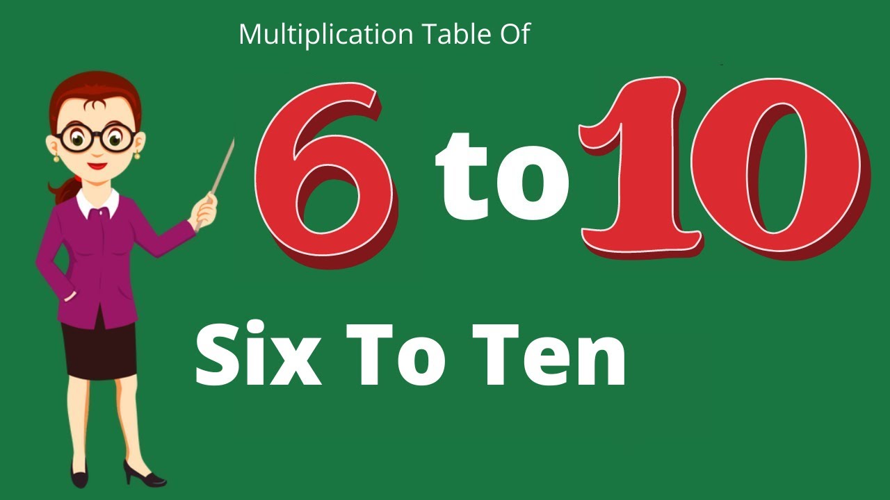 Table of 6 to 10 | Rhythmic Table of Six to Ten | Learn Multiplication ...