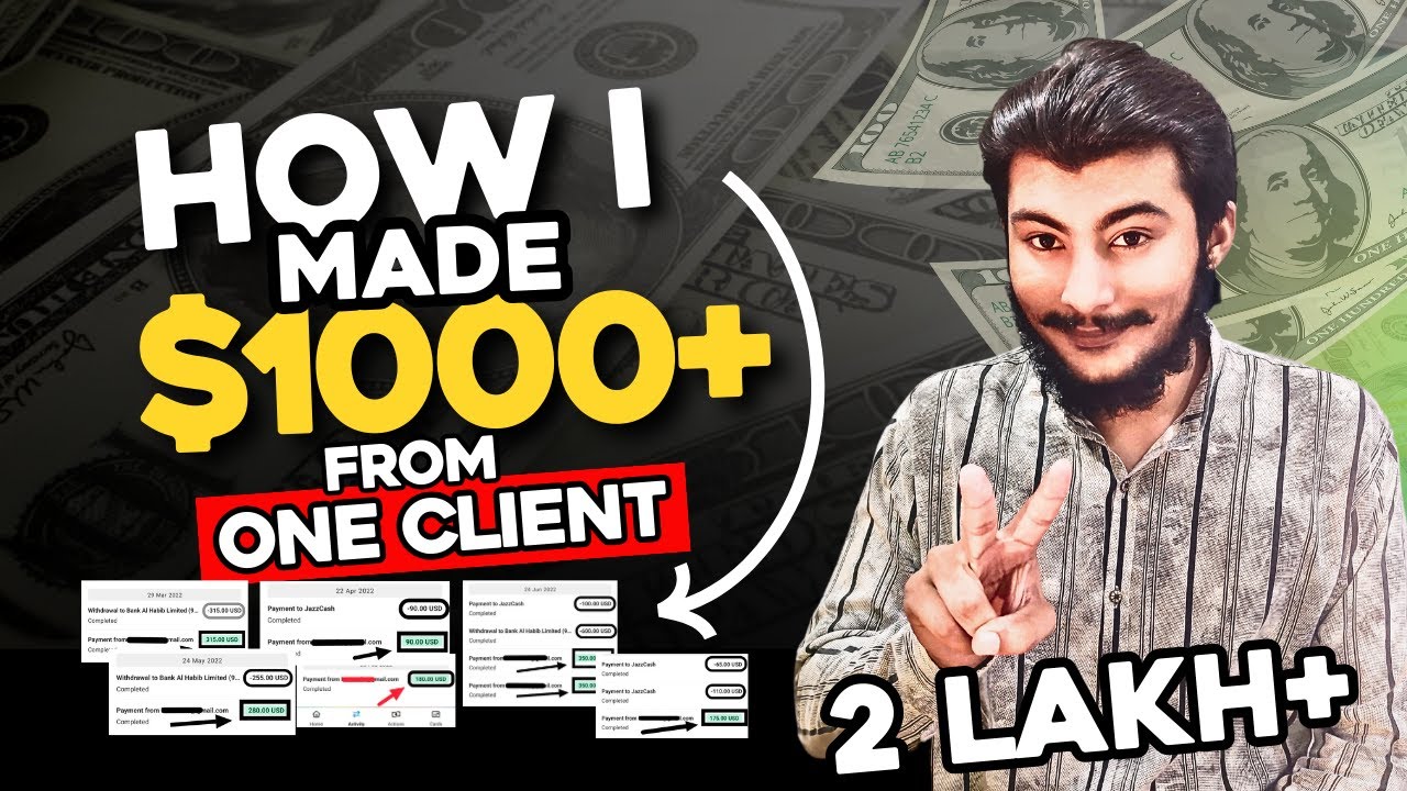 How I Made 1000$ plus From just One Client / GBOB Earning with proof by ...