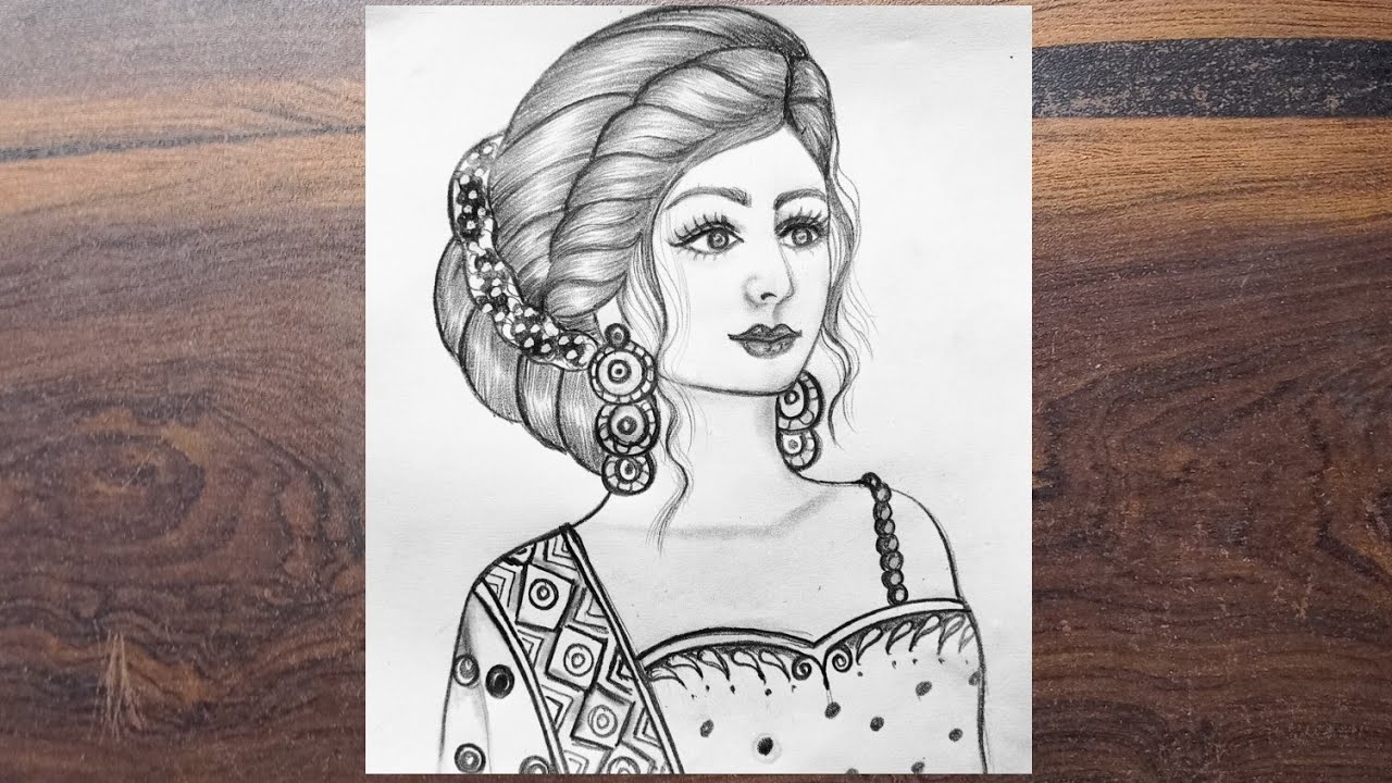 How to draw a beautiful girl / pencil drawing / sketching / easy ...