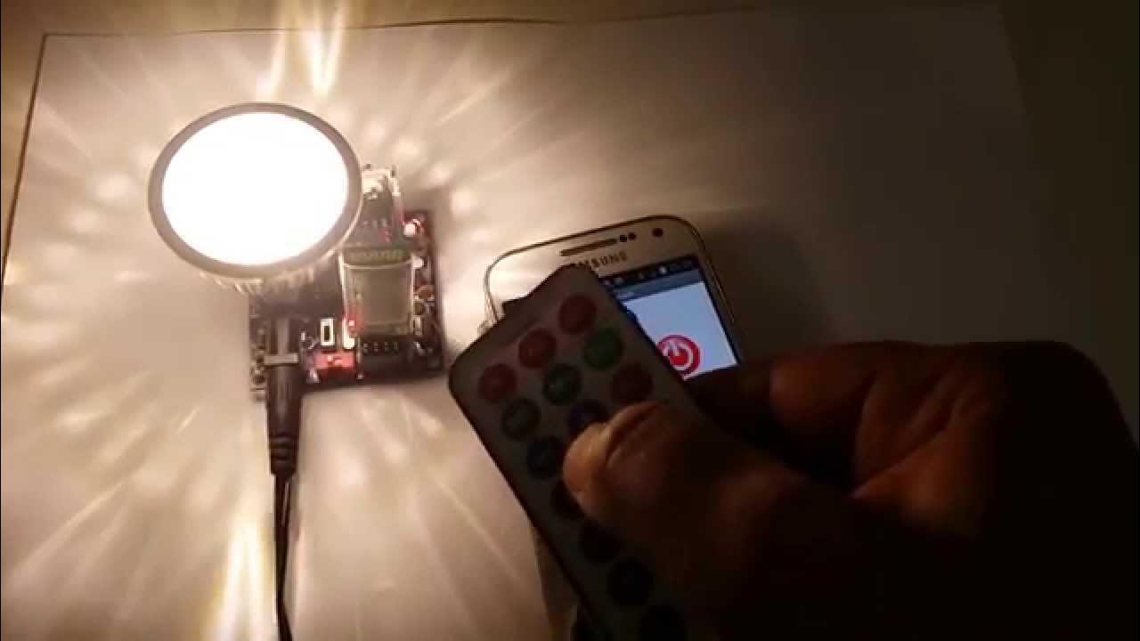 Android app and Infrared controlled Arduino based LED lamp - YouTube