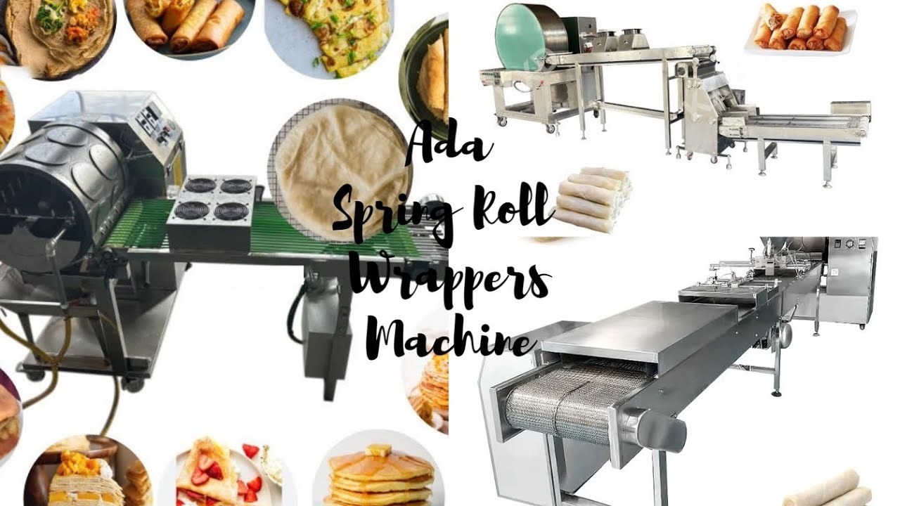 Automatic Samosa Pastry Spring Roll Sheet Making Machine Spring Roll Wrapper Machine. - YouTube
