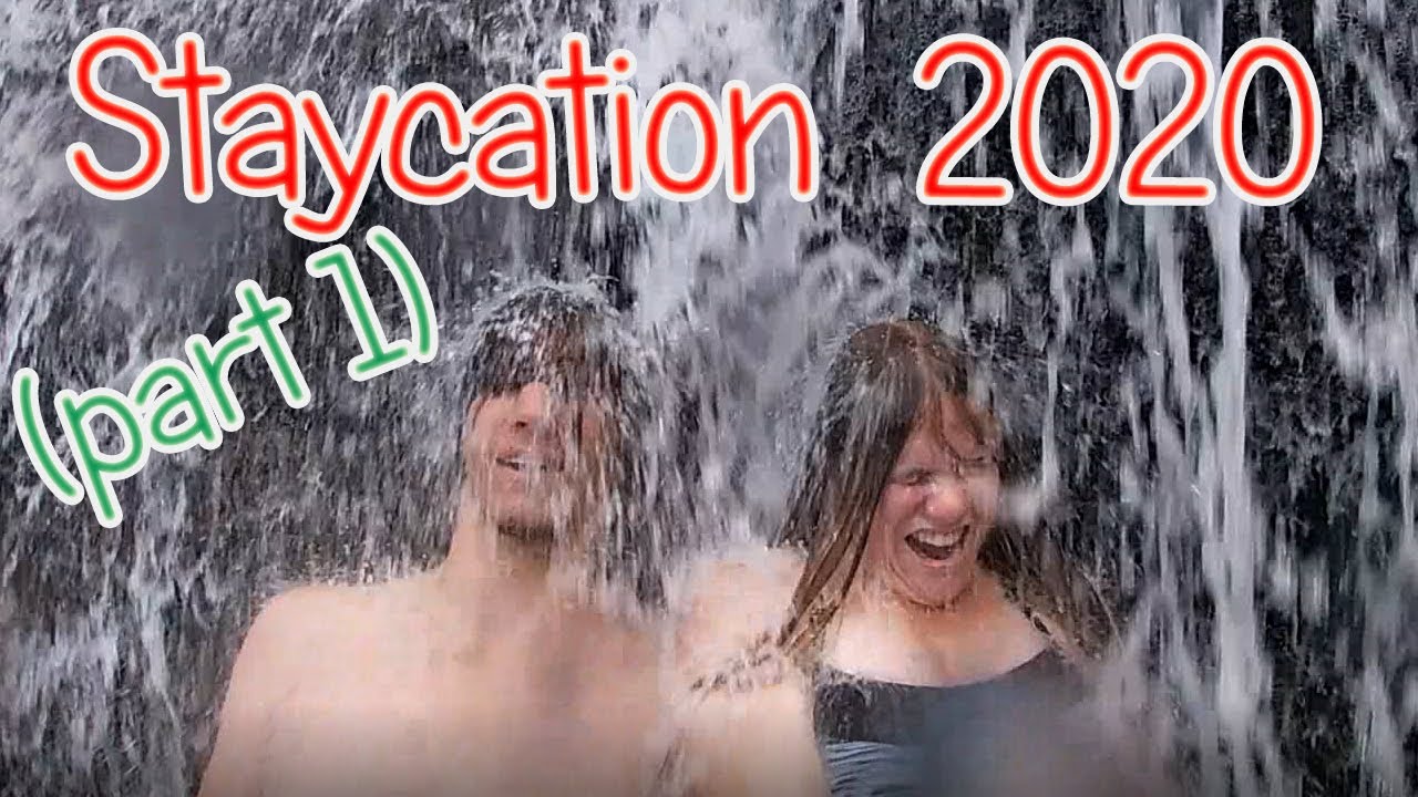 Hiking and sitting under a waterfall - YouTube