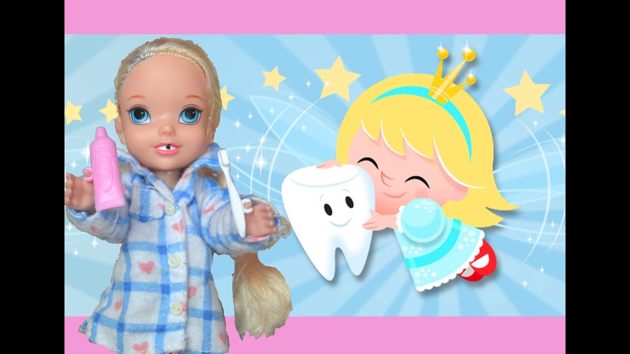 Elsa and Anna Toddlers Dentist - Tooth Fairy! First Wiggly Tooth! Dolls ...