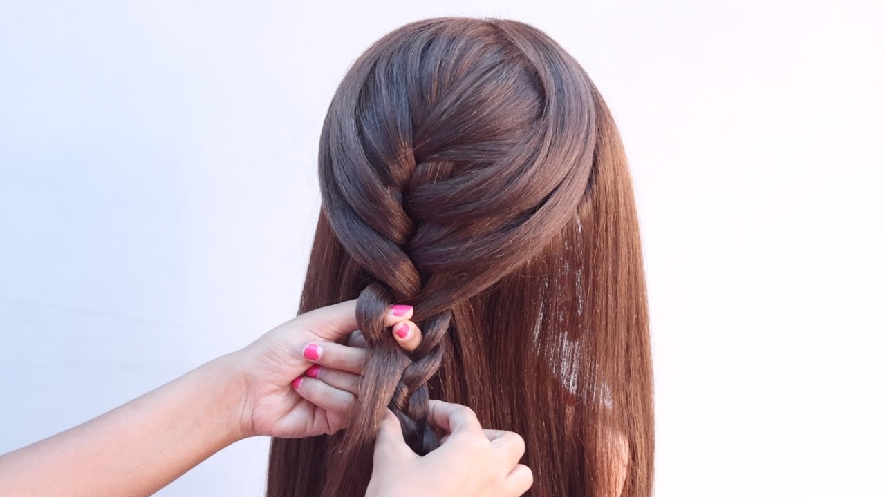 easy everyday lazy ponytail hairstyle for long hair - YouTube