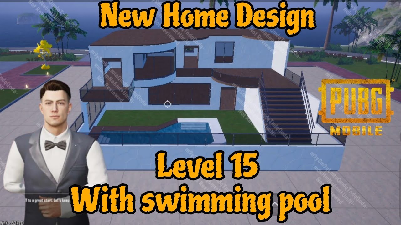 😈 I built a home in Pubg mobile for level 15 with swimming pool - YouTube