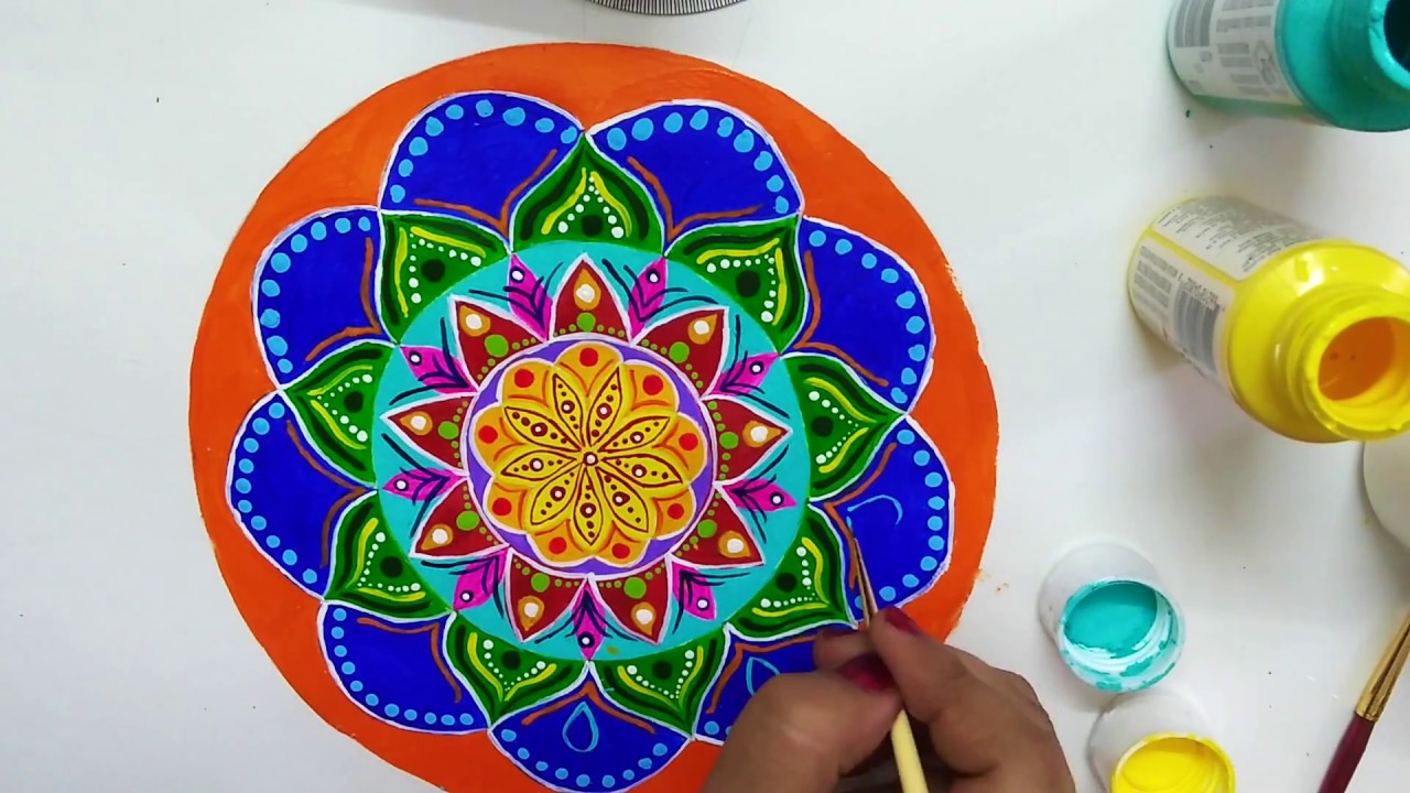 Acrylic Mandala - YouTube